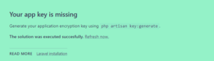 【Laravel】エラー対処法：No application encryption key has been specified｜Your app key is missing