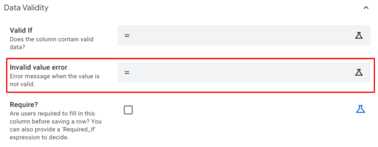 【AppSheet】Valid IfやInvalid value errorとは何か?入力制限(バリデーション)の設定方法を実例で解説｜半角整数・数値とハイフンや指定した文字のみ許可する｜文字数制限