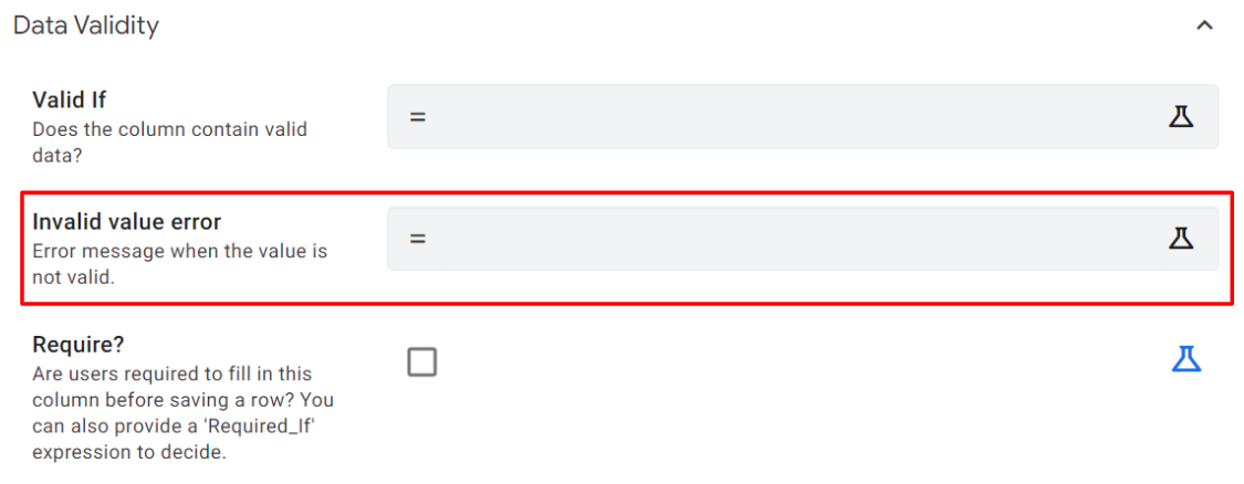 【AppSheet】Valid IfやInvalid value errorとは何か?入力制限(バリデーション)の設定方法を実例で解説｜半角整数・数値とハイフンや指定した文字のみ許可する｜文字数制限